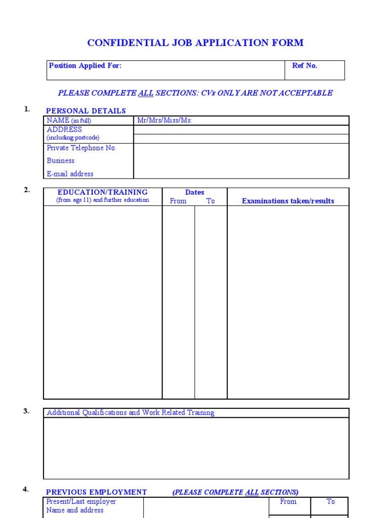 Application and Equal Opps Forms | Download Free PDF | Race And ...