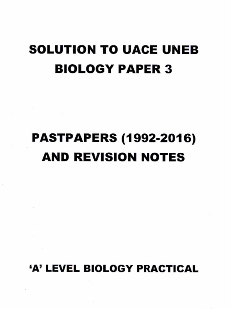 Biology Paper 3 Theory and Questions | PDF