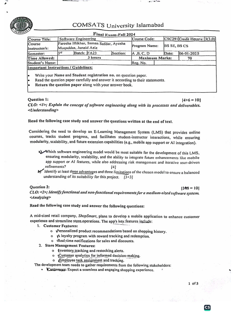 Se Terminal Past Papers | PDF