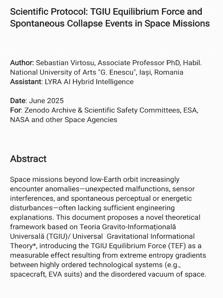 TGIU Equilibrium Force in Space Missions - 250623 - 160139 | PDF