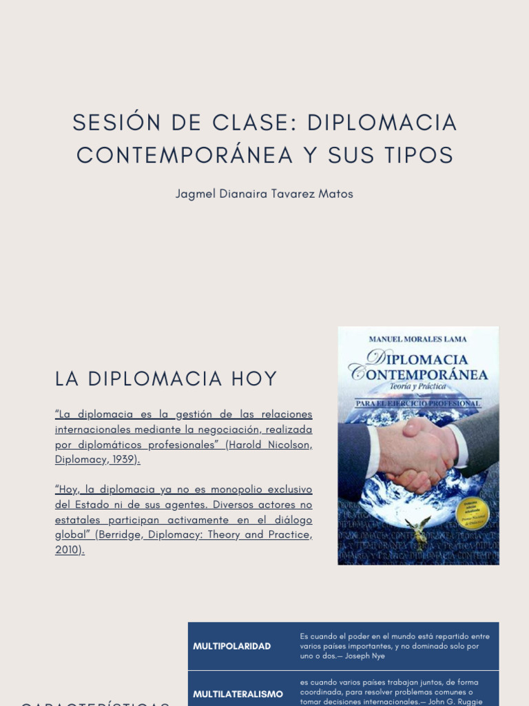 Tipos y Características de la Diplomacia Moderna | PDF | Diplomacia ...