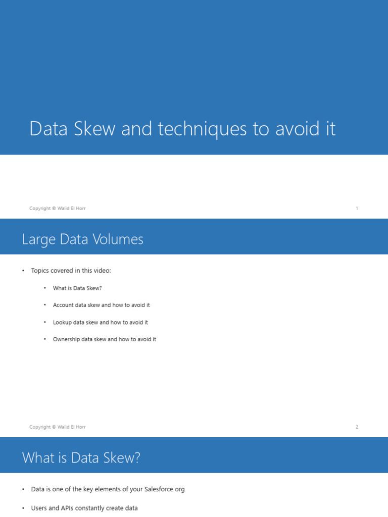 Understanding Data Skew in Salesforce | PDF | Thread (Computing ...
