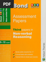 6 7 Non Verbal Reasoning Bond Starter Paper | PDF | Cognition ...