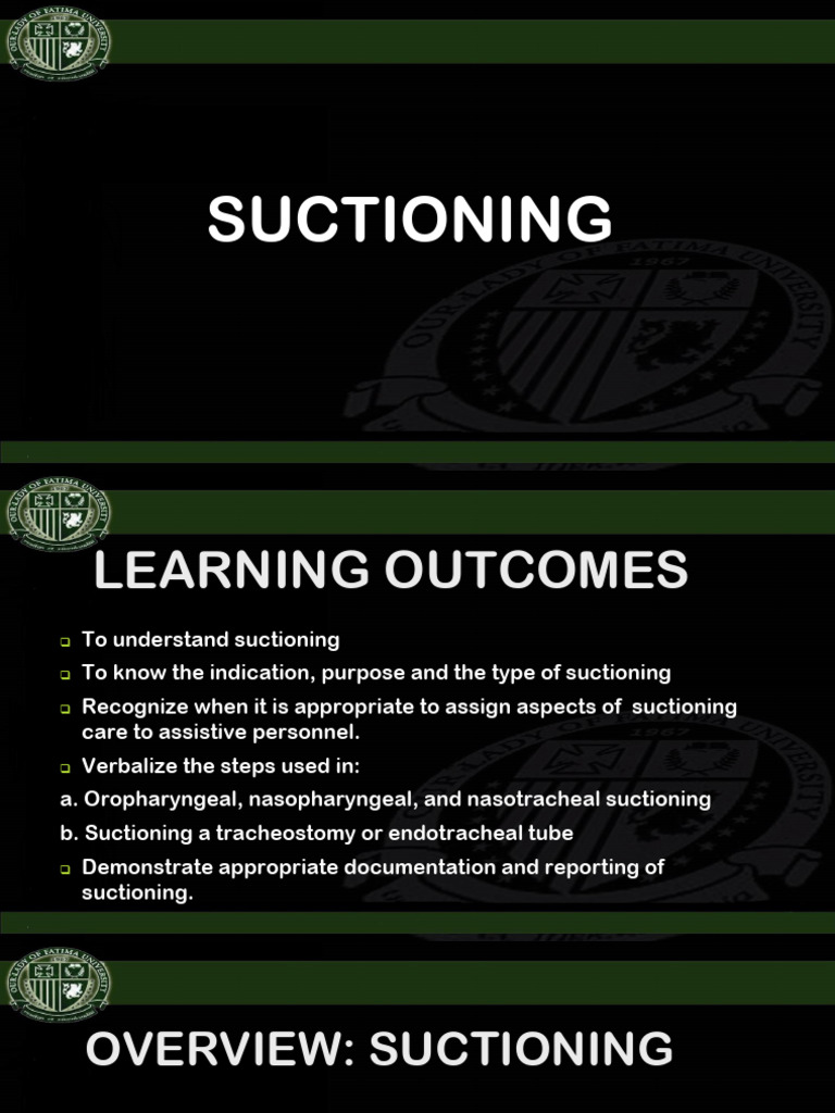 Suctioning Techniques and Guidelines | PDF | Respiratory Tract | Breathing