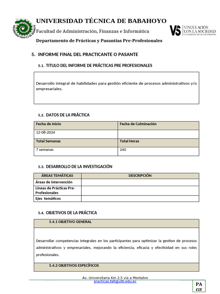 InformeFinal - Pasante KRRR | PDF | Gestión de registros | Administración Pública