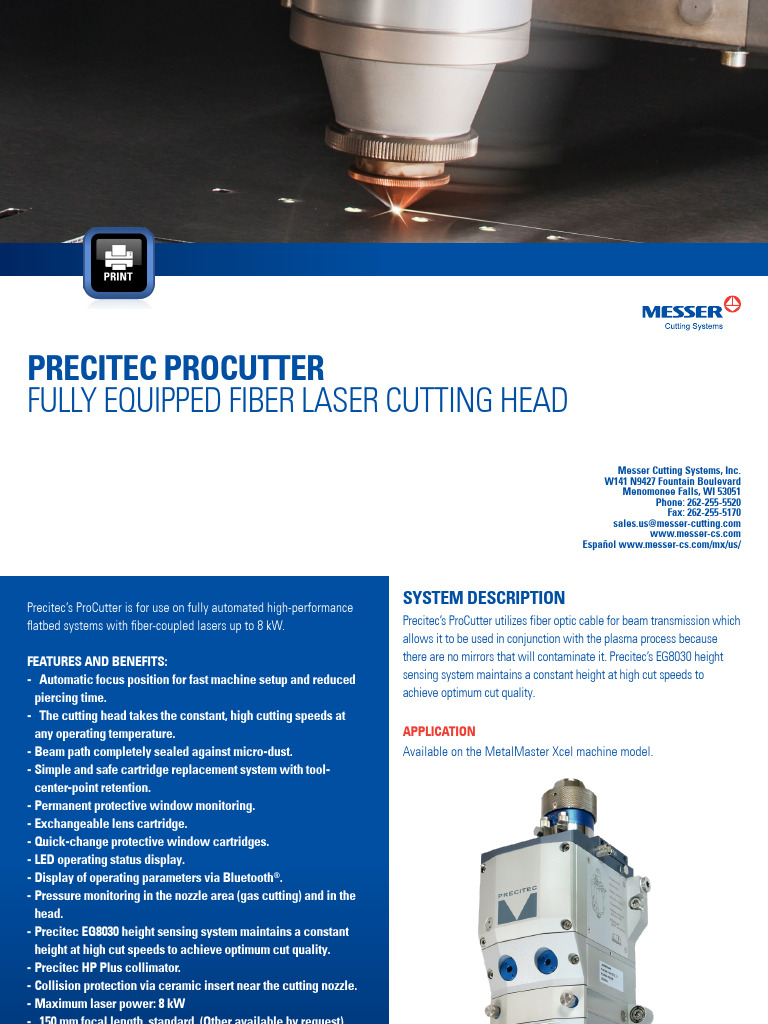 Precitec ProCutter | PDF | Optical Devices | Equipment