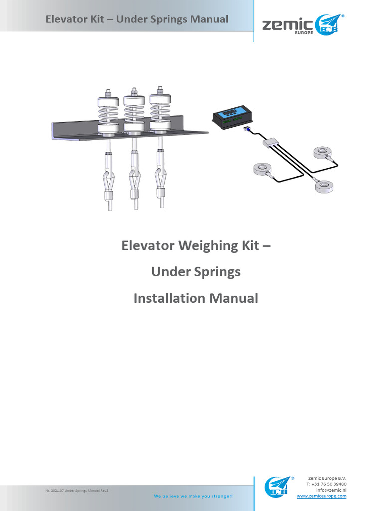 Installation Manual Weighing Kit Under Springs | PDF | Power Supply ...