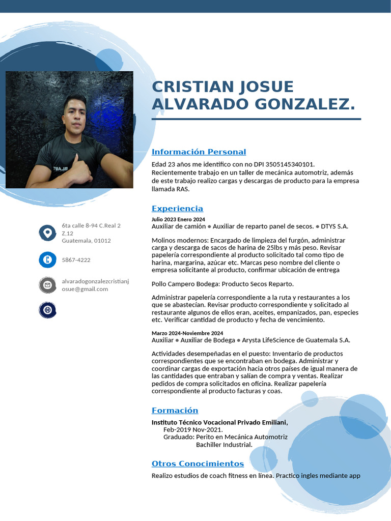 Cristian Josue Cv. | PDF