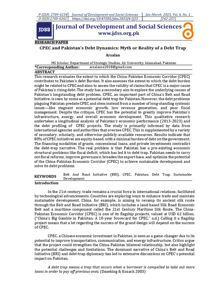 CPEC and Pakistan, Debt Trap | PDF | Pakistan | Debt