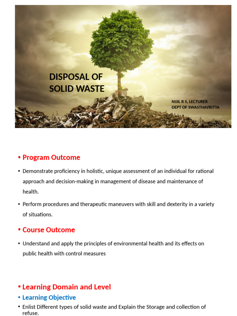 Solid Waste Disposal | PDF | Waste | Waste Management