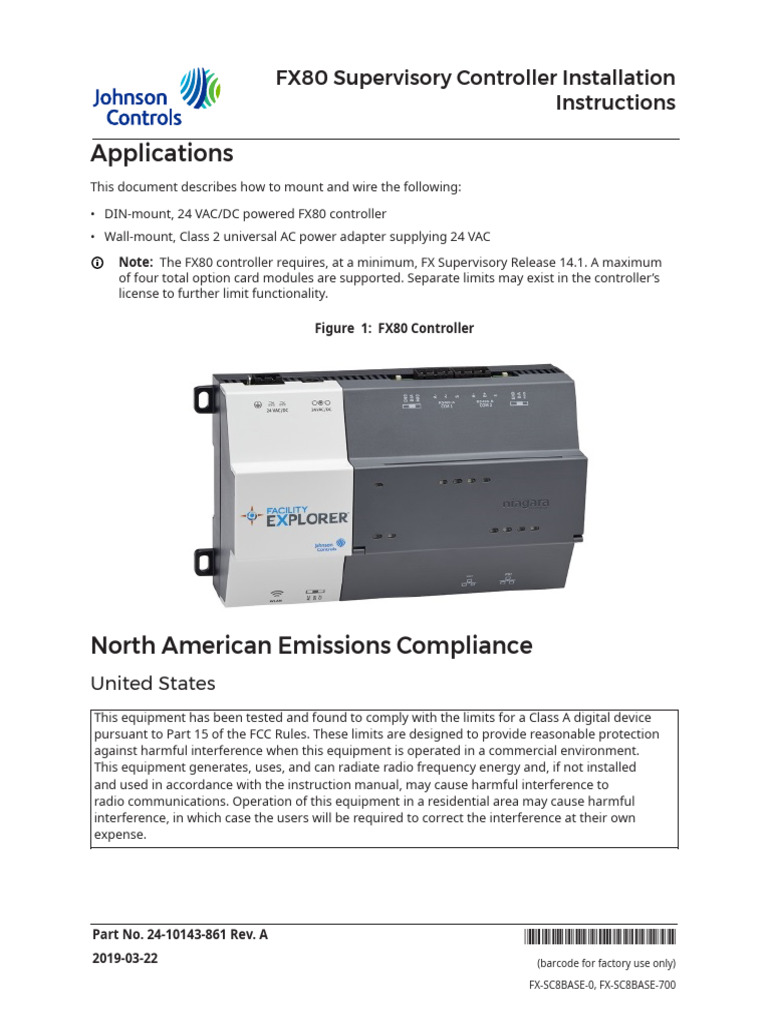 FX80 Controller Installation Guide | PDF | Electrical Connector | Wi Fi