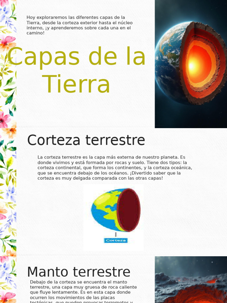 Capas y esferas de la Tierra explicadas | PDF | Tierra | Corteza (Geología)
