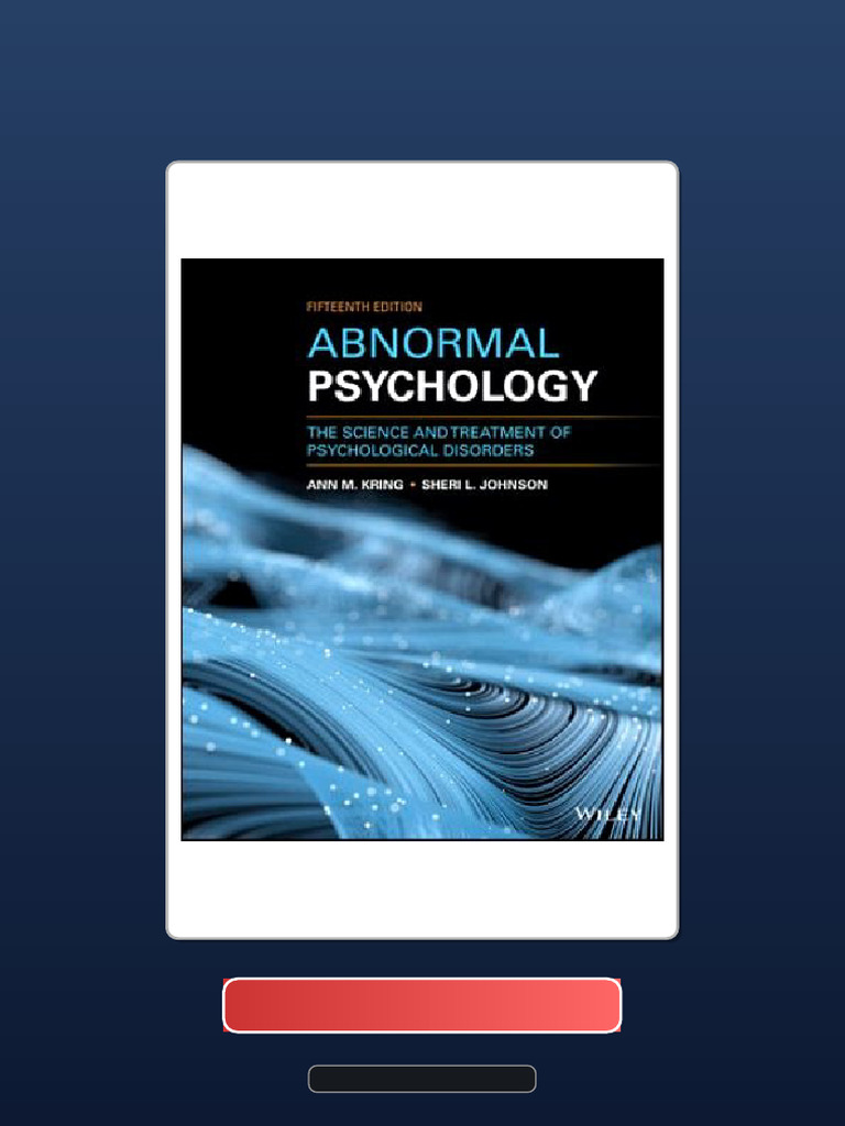 Abnormal Psychology The Science and Treatment of Psychological ...