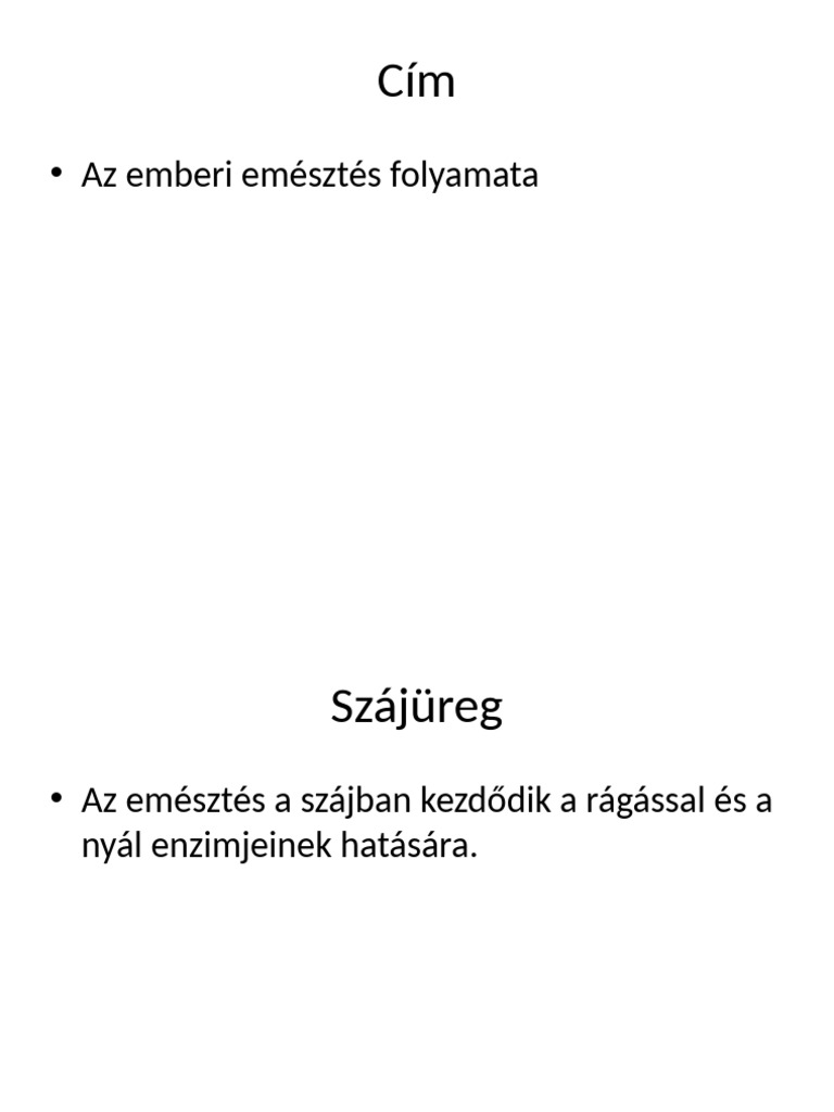 Emberi Emésztés | PDF