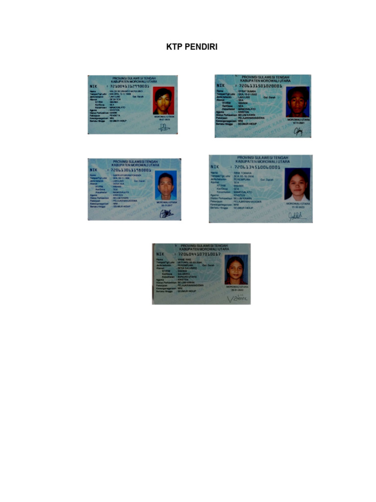 Foto Copy Ktp Pengurus Dan Penwawas Koperasi | PDF