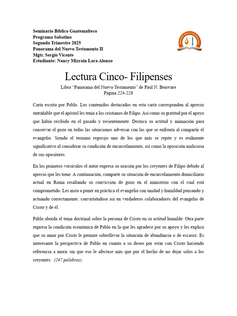 Tarea 5-Filipenses-Nancy Lara | PDF