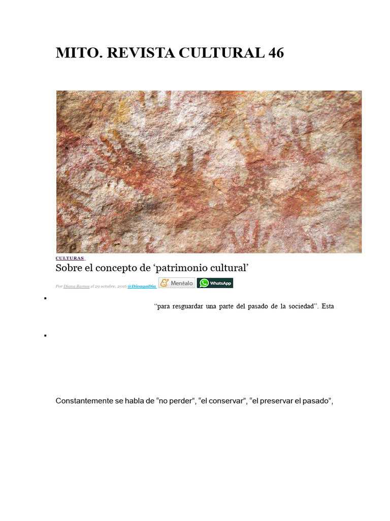 RAMOS D Sobre El Concepto de Patrimonio Cultural | PDF | Bienes (Ley) | Patrimonio cultural