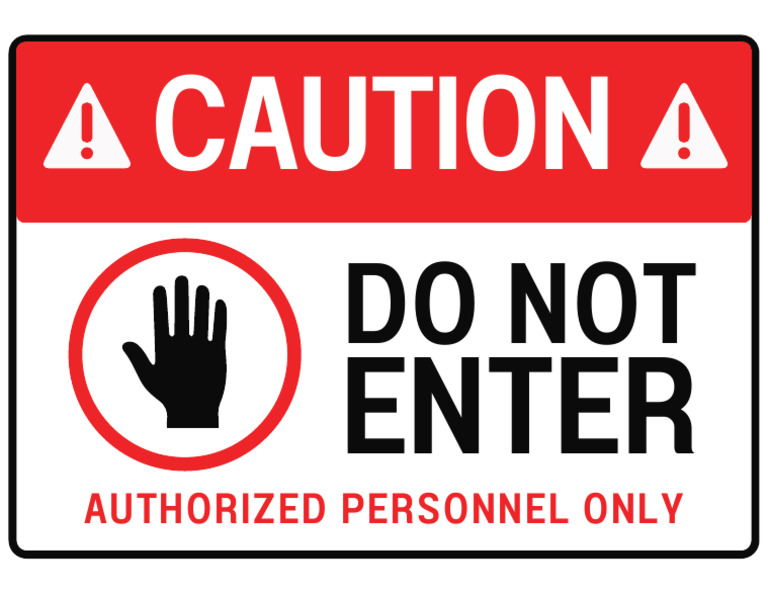 Caution Do Not Enter Sign Poster | PDF