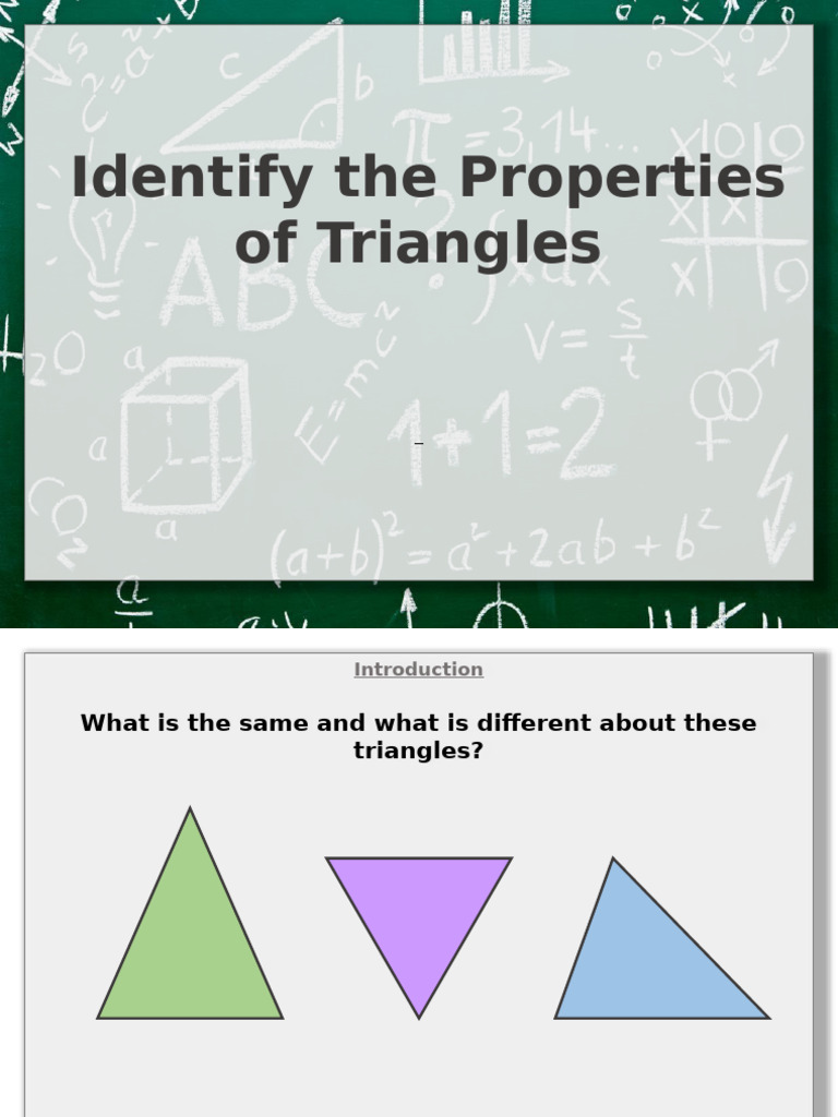 Properties and Types of Triangles | PDF | Triangle | Polytopes