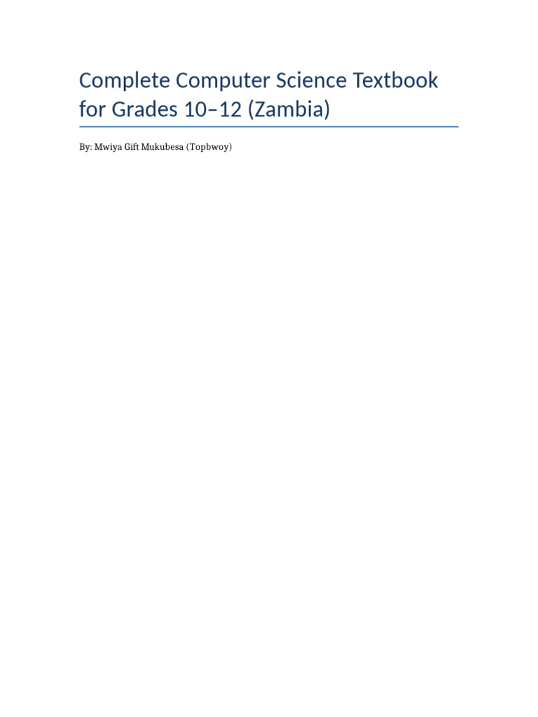 Comprehensive Computer Science Textbook | PDF