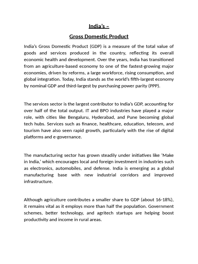 India’s GDP Growth and Economic Trends | PDF