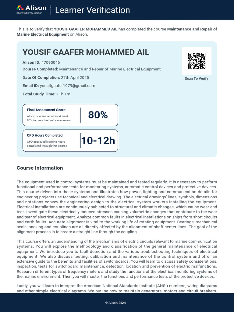 Learner Verification 3226 47090046 | PDF | Electricity | Electrical ...