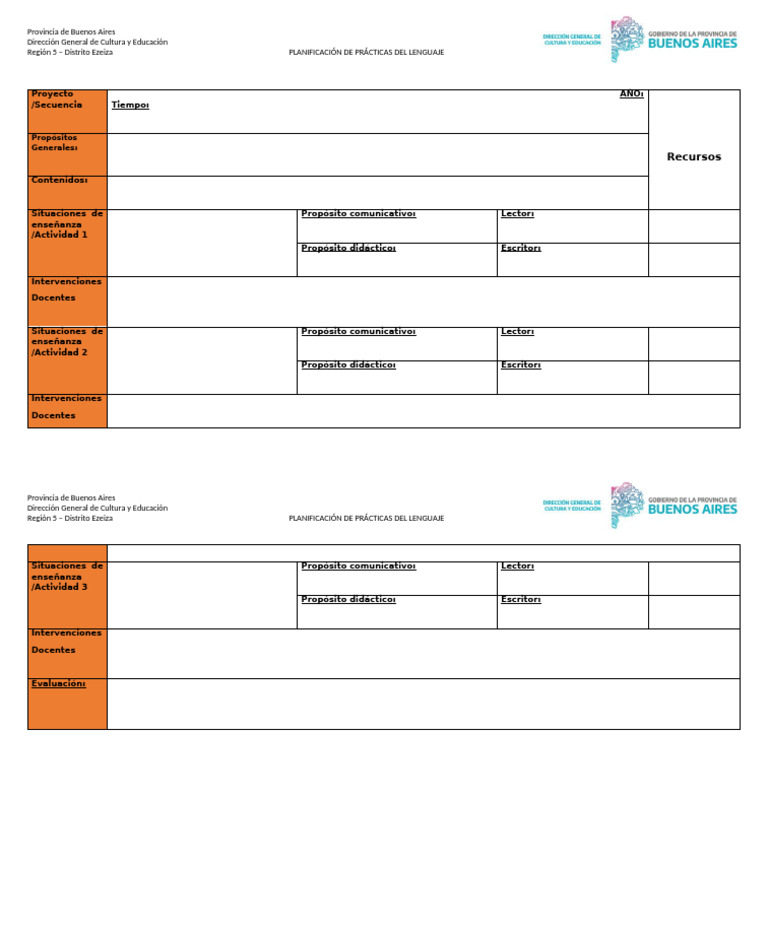 Formato de Planificación Distrital PDL 2025 | PDF