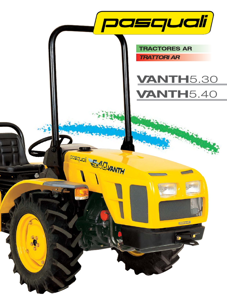 Tractor Pasquali Vanth Ar | PDF | Tractor | Inyección de combustible