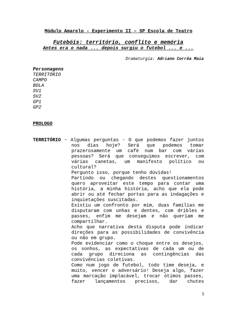TEXTO V9 - Módulo Amarelo - Experimento II | PDF | Futebol