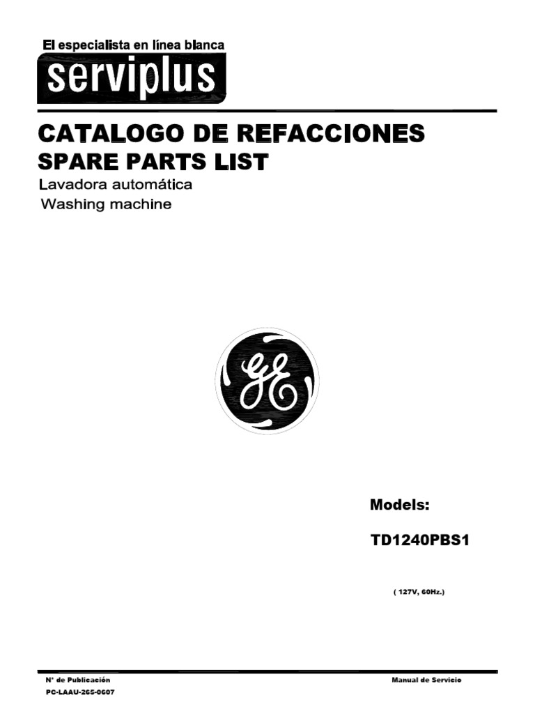 Lavadora MABE TD1240PBS1 | PDF