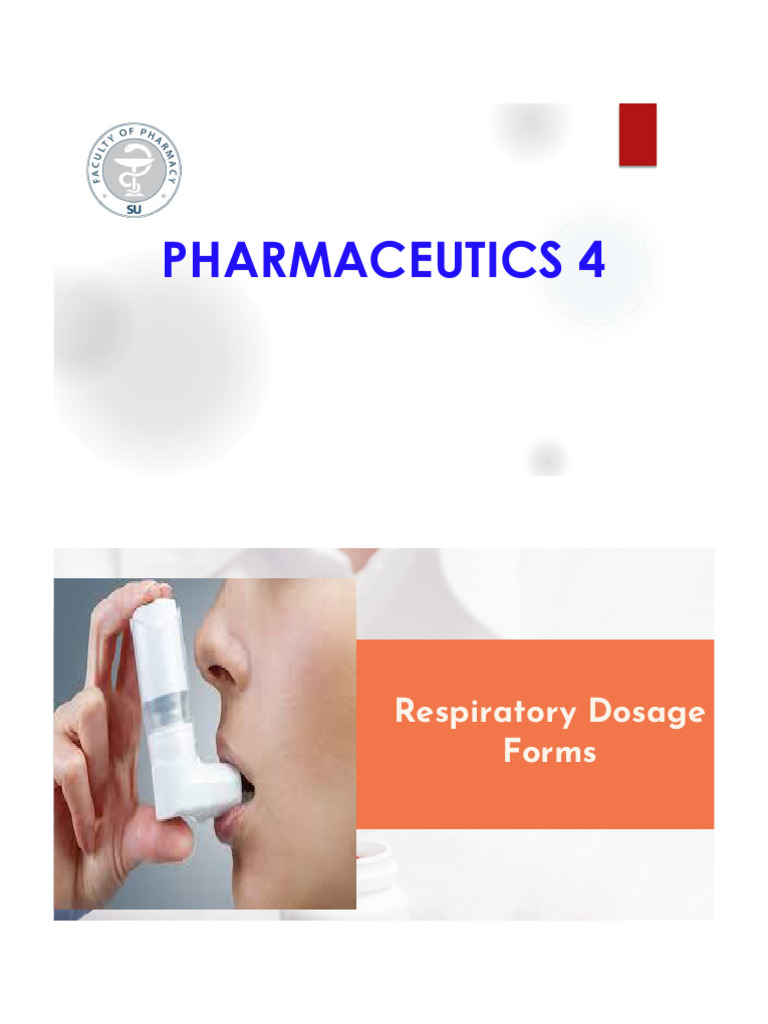 Respiratory Dosage Forms Part 1 | PDF | Respiratory Tract