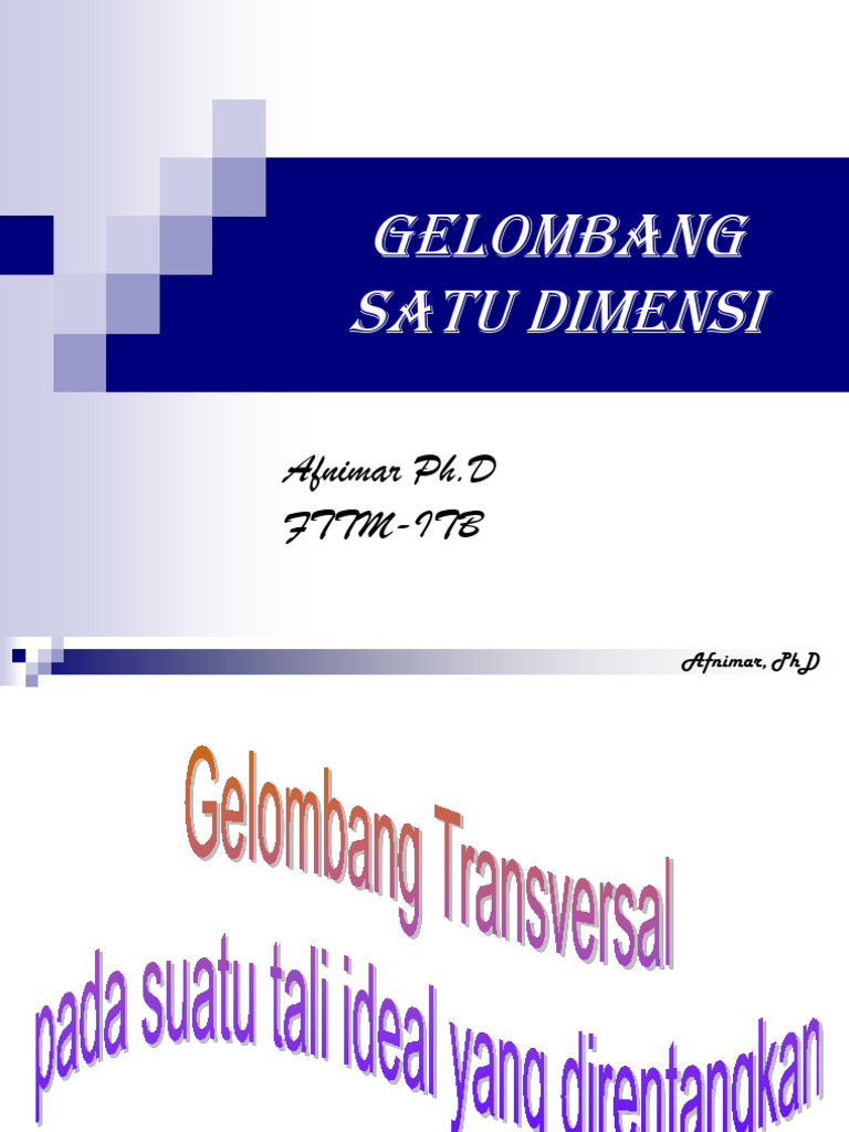 BAB II Gelombang Satu Dimensi | PDF