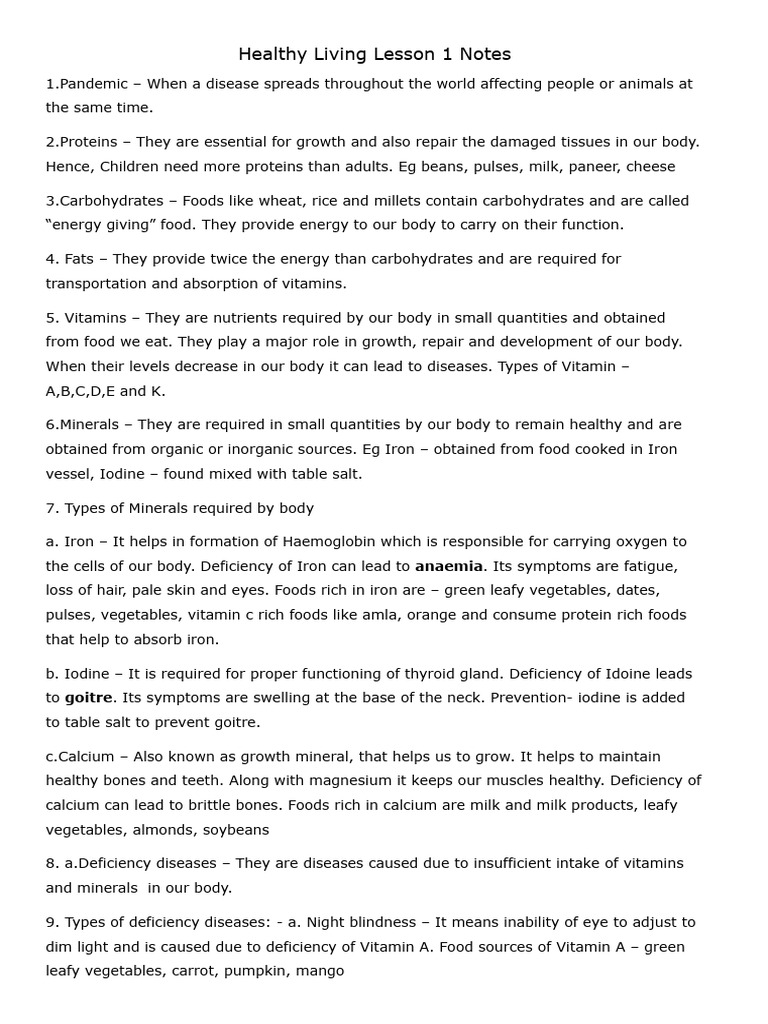 Essential Nutrients for Healthy Living | PDF | Vitamin | Foods