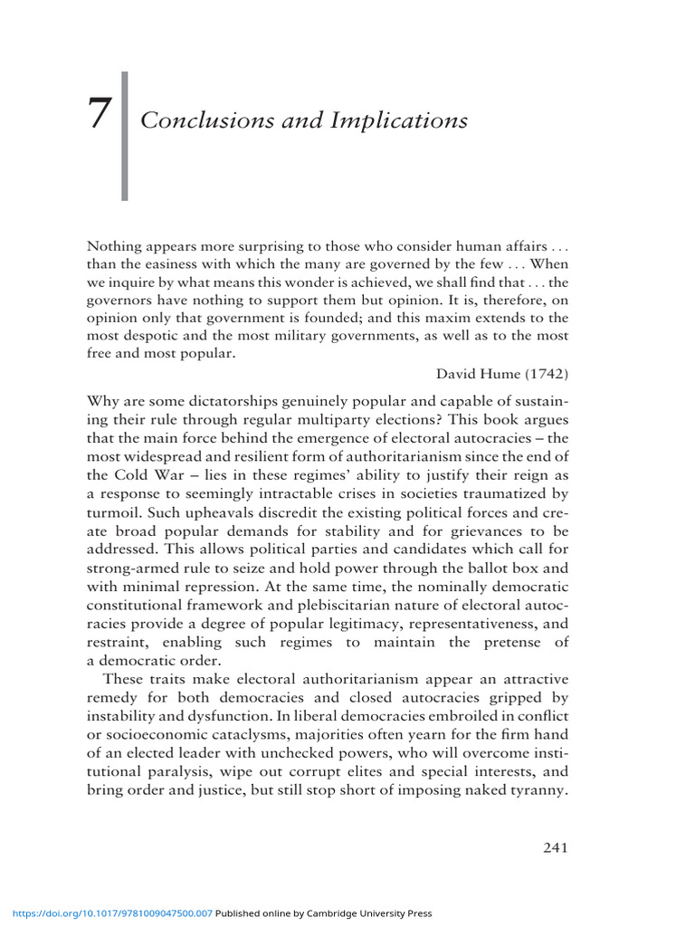 Conclusions and Implications | PDF | Authoritarianism | Dictatorship