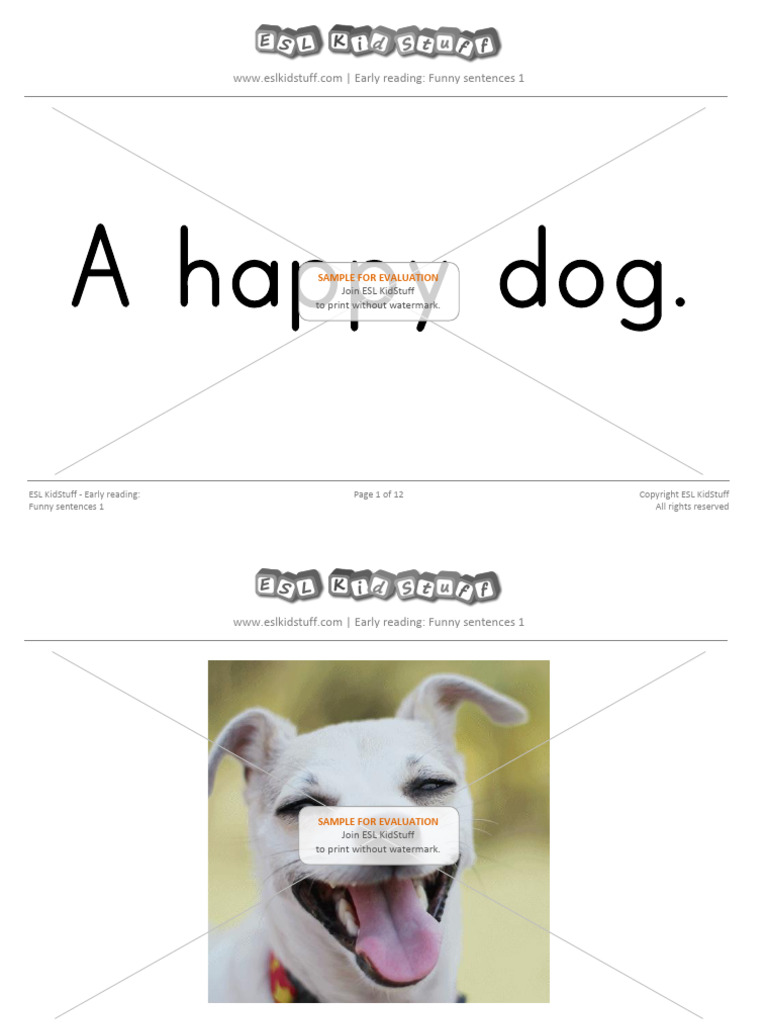 Early Reading Funny Sentences 1 Sample | PDF