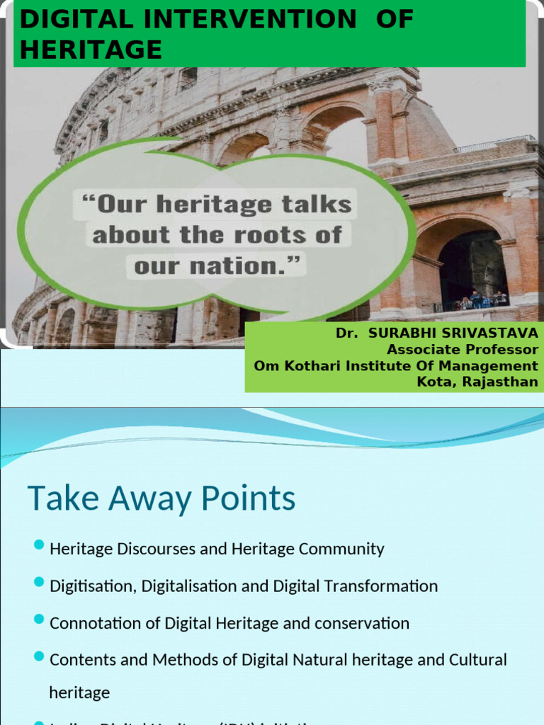 Digital Heritage Conservation Trends | PDF | Cultural Heritage | Traditions
