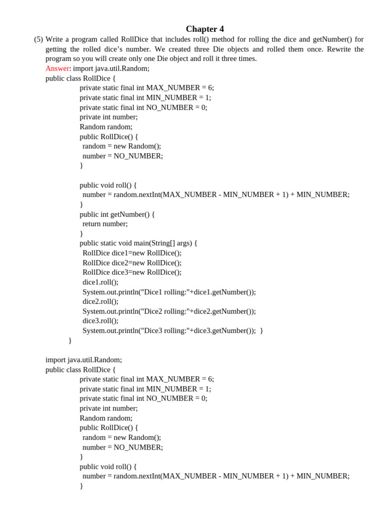 Ch4,5Exercises (Answers) | PDF | Computer Programming | Software Engineering
