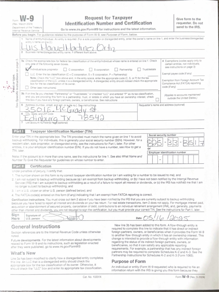 W 9 | PDF