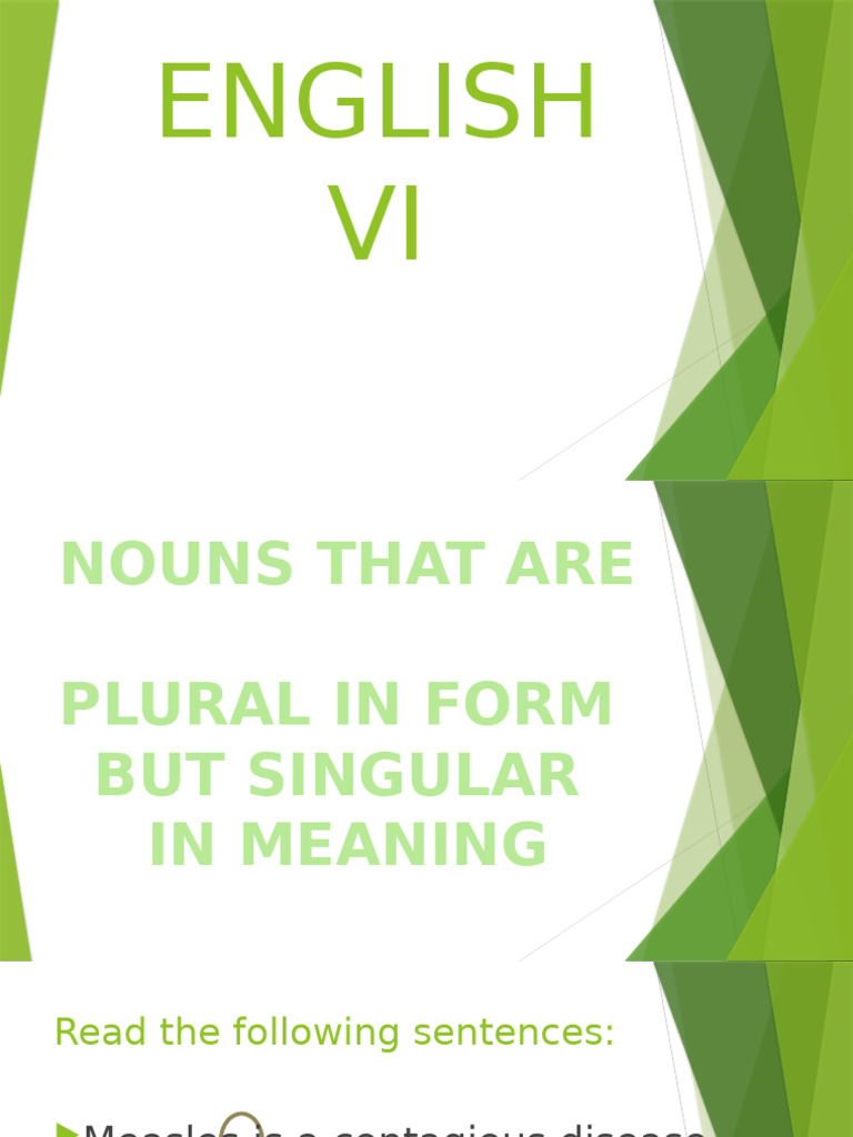20 Plural in Form But Singular | PDF | Plural | Grammatical Number