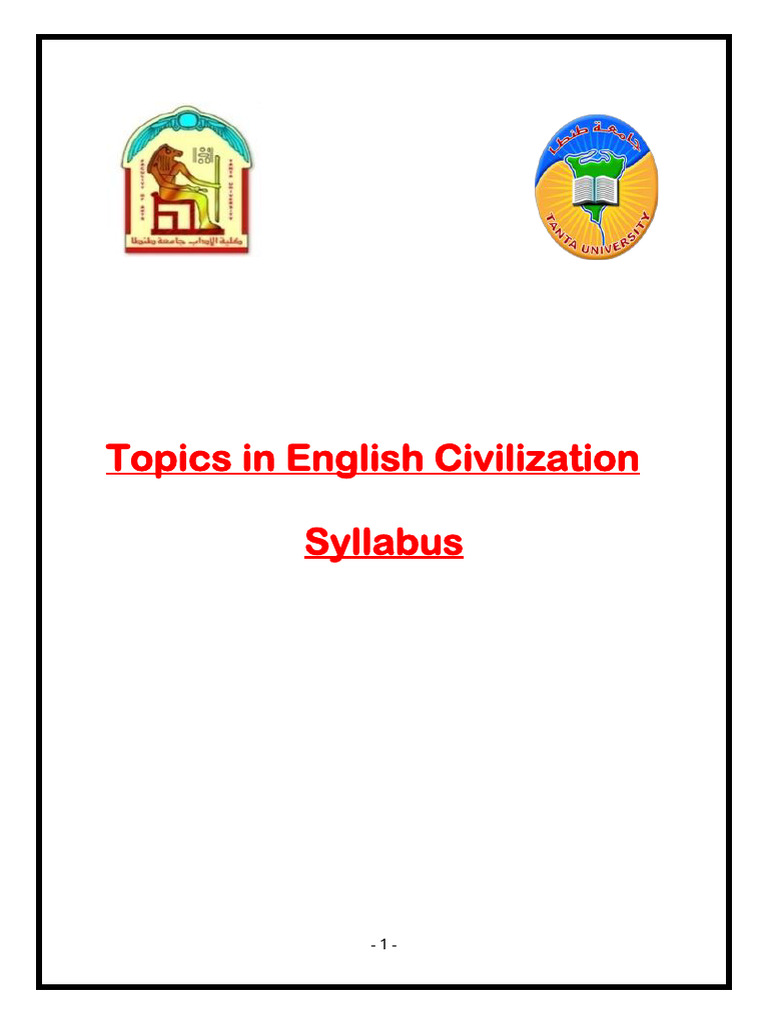 Topics in English Civilization Syllabus | PDF | Twelve Olympians | Hades
