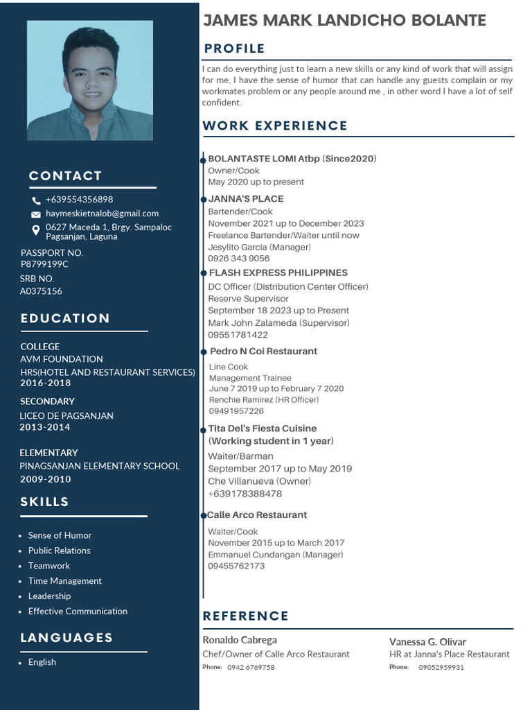 James Mark Landicho - 20250617 - 190324 - 0000 | PDF | Foodservice | Restaurants