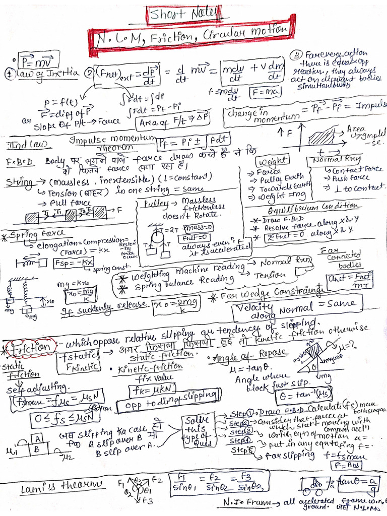 Physics Short Notes | PDF