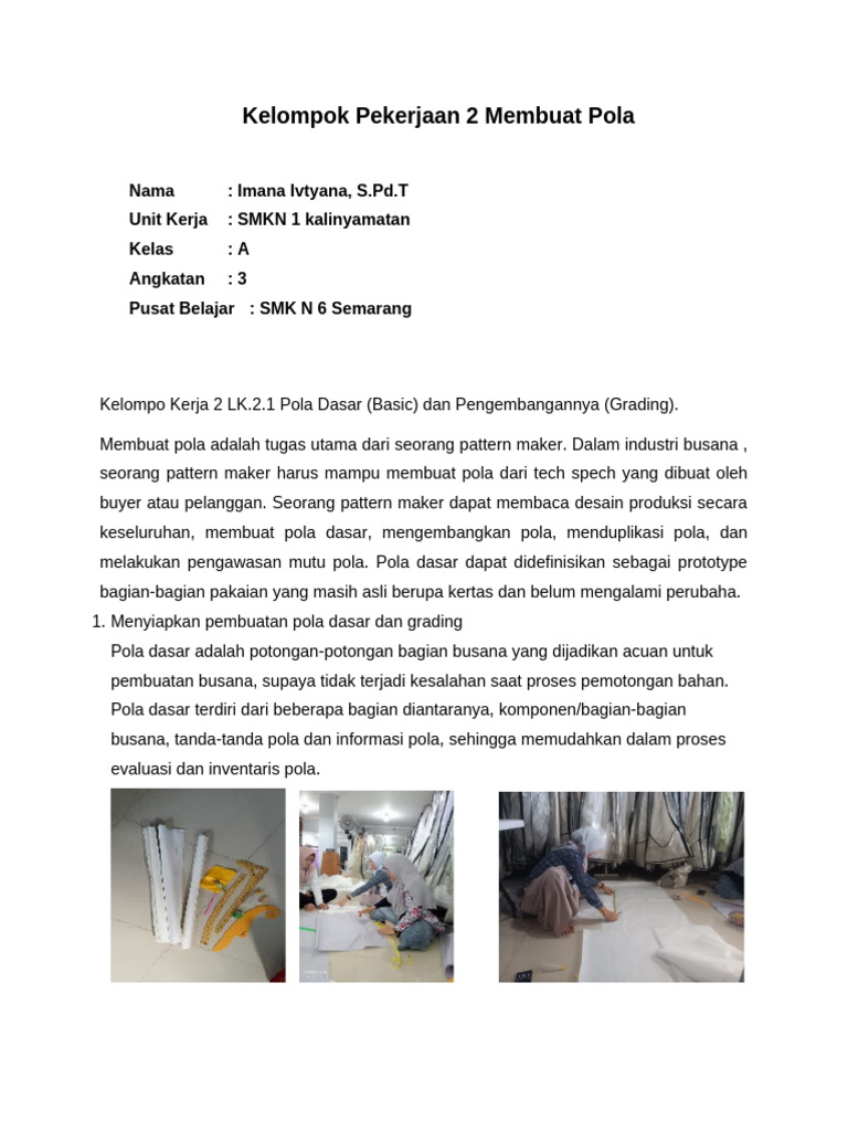 A-Imana Ivtyana - Kel - Pekerjaan - 2 - LK - 2.1 Pola Dasar 9 Basic ...