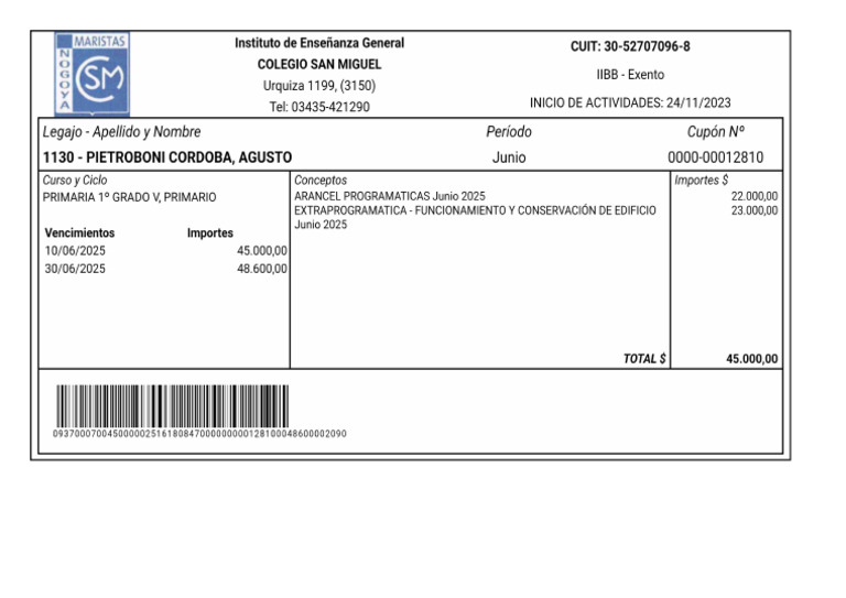 Cupon 20250603 | PDF