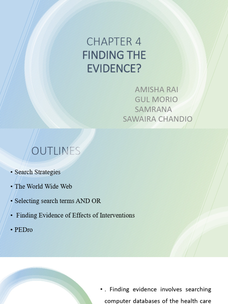 4.finding The Evidence 1 | PDF | Pub Med | Randomized Controlled Trial