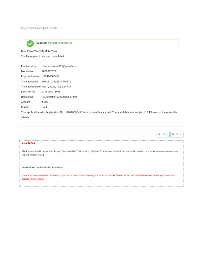 Rrbapply - Gov.in # Pscexamservice Payment Receipt Successful 6e867c1f f732 4456 b329 ...