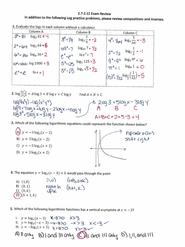 2.7-2.12 Review Answers | PDF
