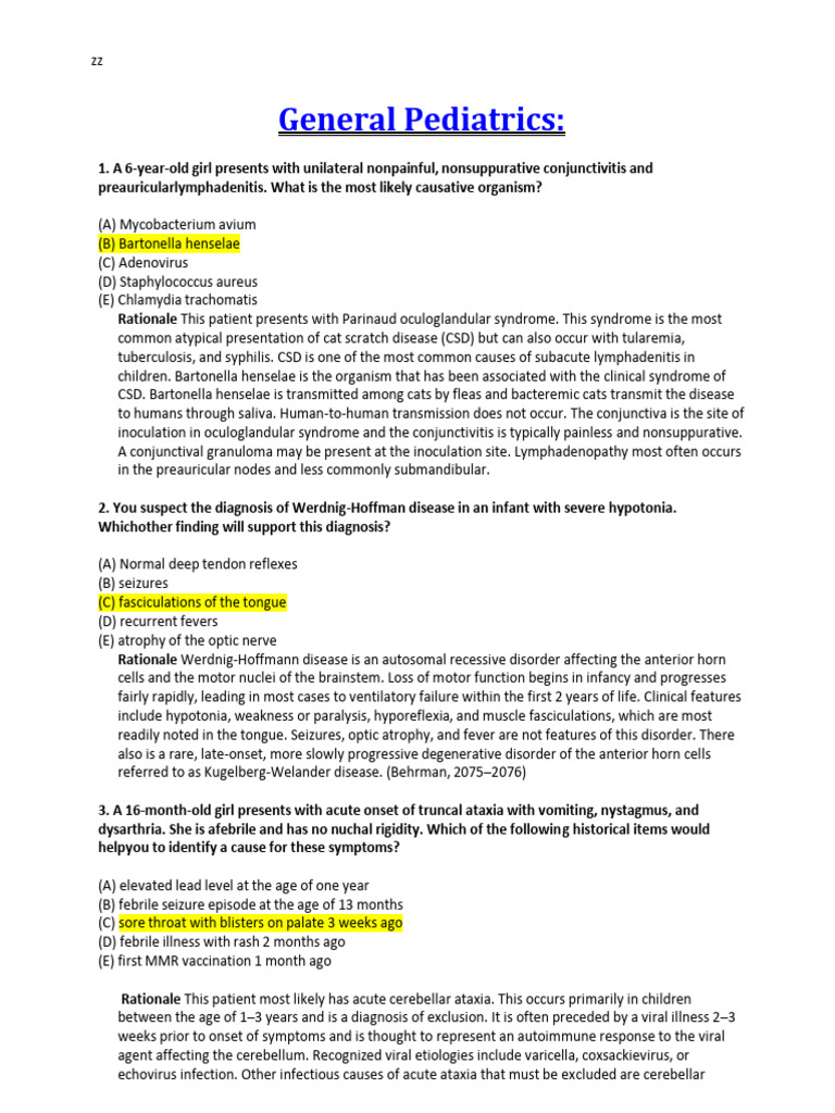 Pediatrics Study Material | PDF | Anemia | Hepatitis B