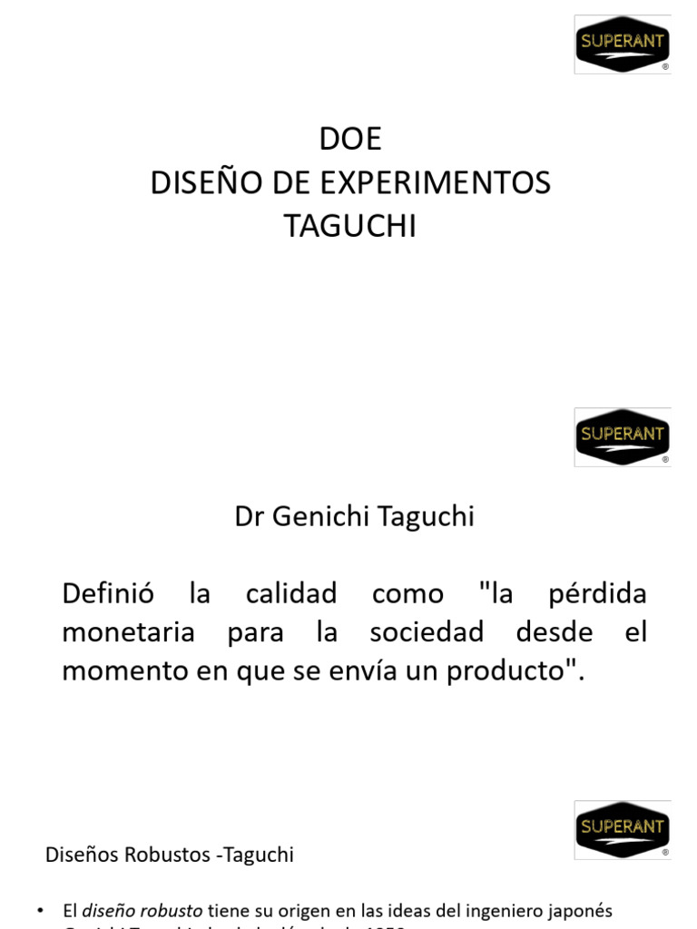 Doe Taguchi 2 | PDF | Experimentar | Logaritmo