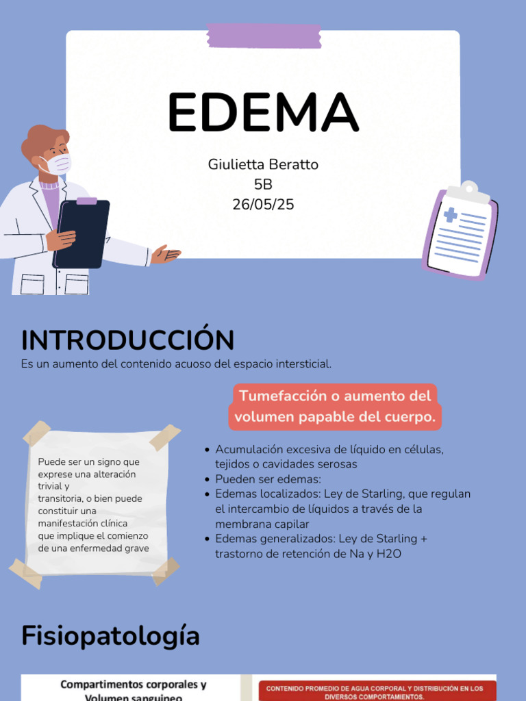 EDEMA | PDF | Edema | Fisiología
